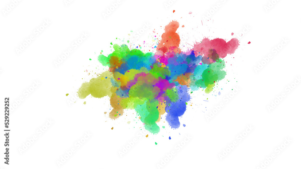 watercolor paint brush stroke. ink splash transition. Abstract inkblot ...