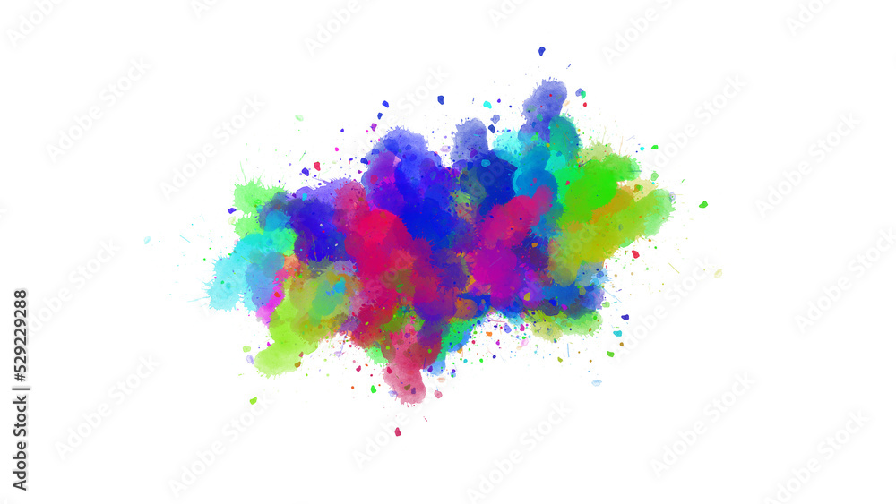 watercolor paint brush stroke. ink splash transition. Abstract inkblot ...