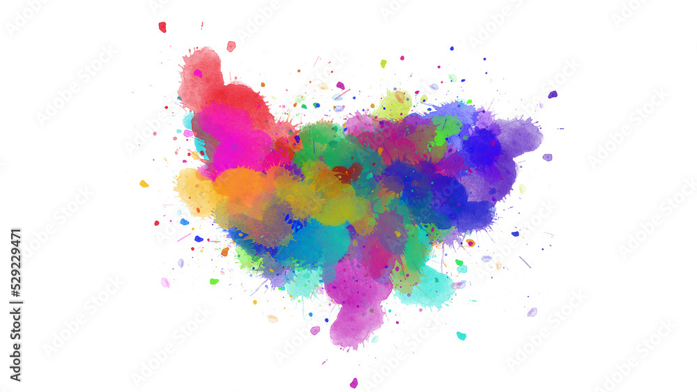 watercolor paint brush stroke. ink splash transition. Abstract inkblot ...