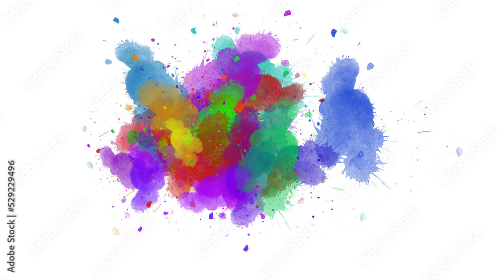 watercolor paint brush stroke. ink splash transition. Abstract inkblot ...