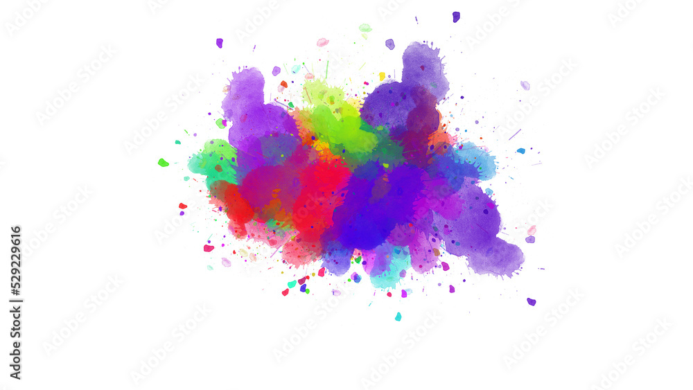 watercolor paint brush stroke. ink splash transition. Abstract inkblot ...