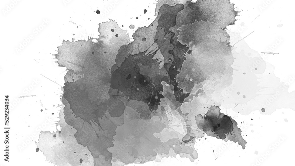 watercolor paint brush stroke. ink splash transition. Abstract inkblot ...