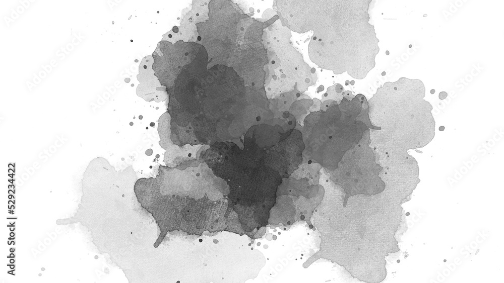 watercolor paint brush stroke. ink splash transition. Abstract inkblot ...