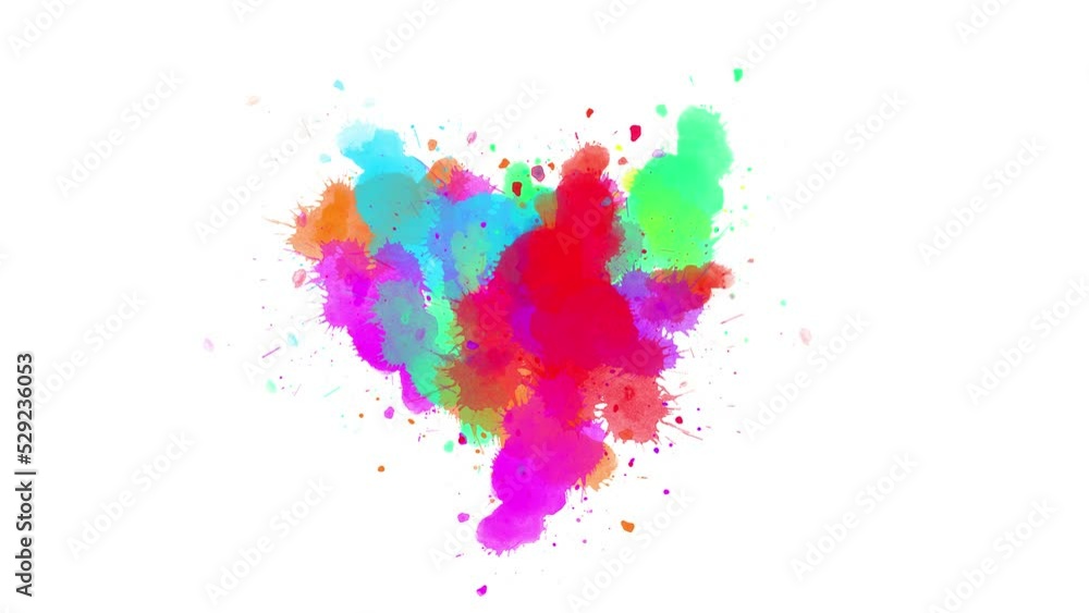 Vidéo Stock ink splash transition watercolor paint brush stroke ...