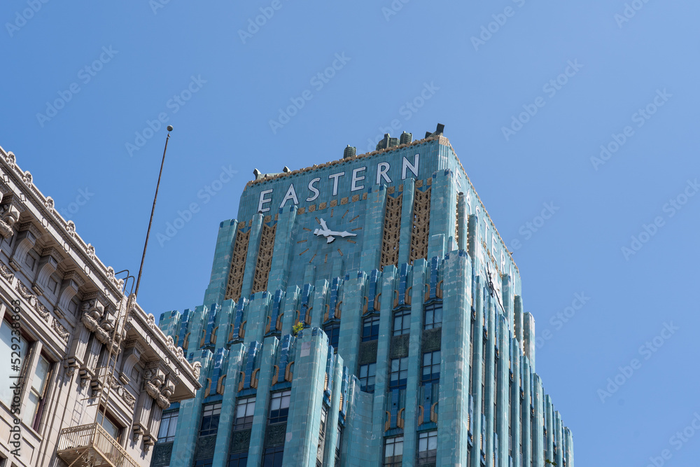 Los Angeles, CA, USA - July 11, 2022: Eastern Columbia Building in Los ...