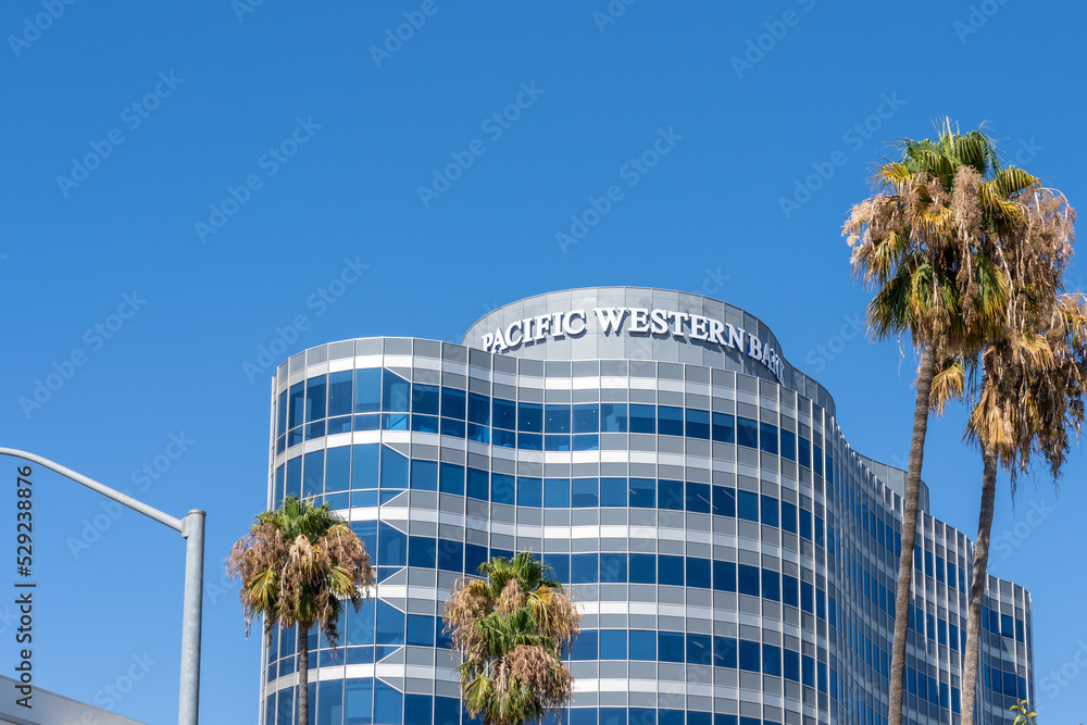 Beverly Hills, CA, USA - July 11, 2022: Pacific Western Bank ...