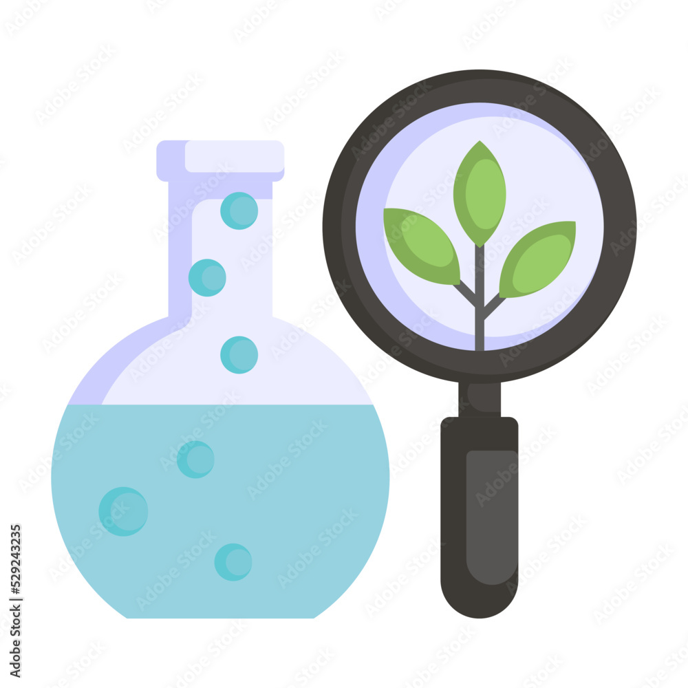 plant breeding vector color icon design, Biochemistry symbol ...