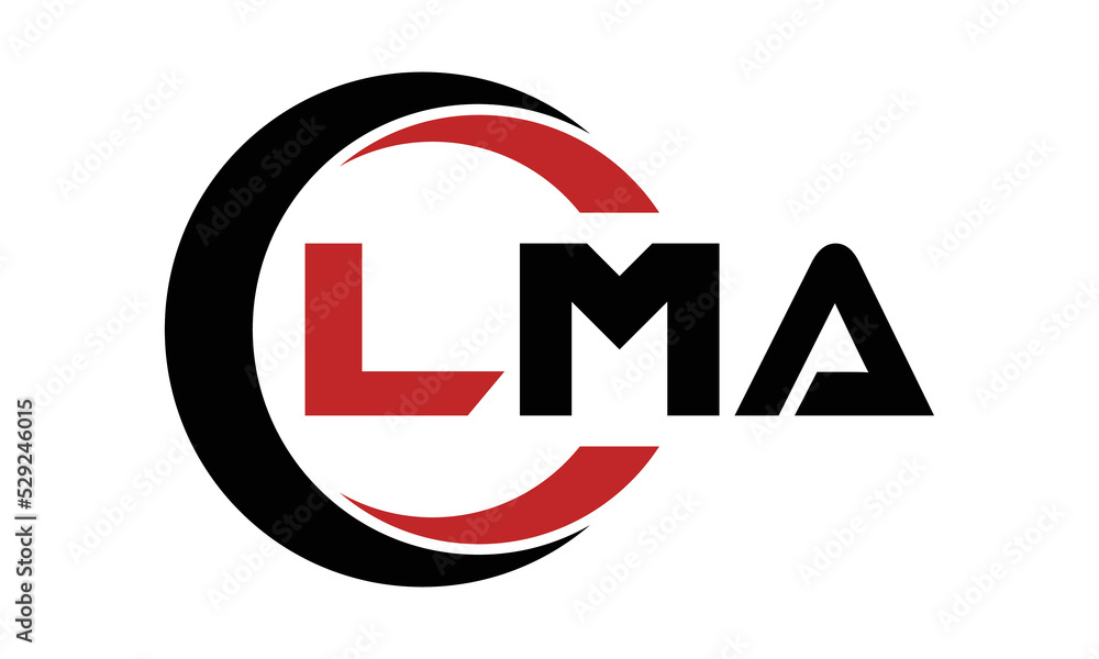 LMA three letter swoosh logo design vector template | monogram logo ...