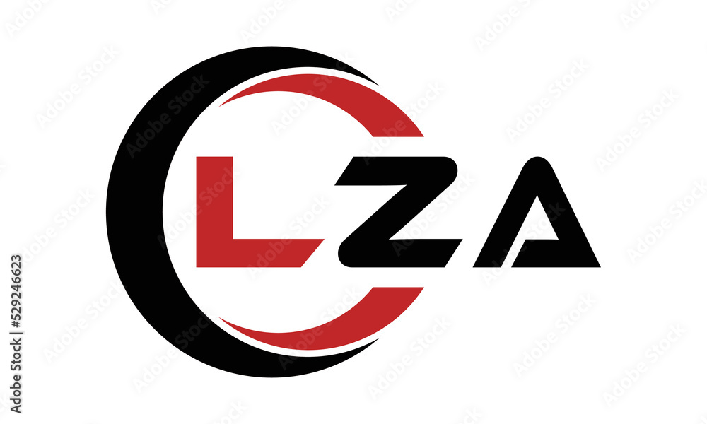 LZA three letter swoosh logo design vector template | monogram logo ...