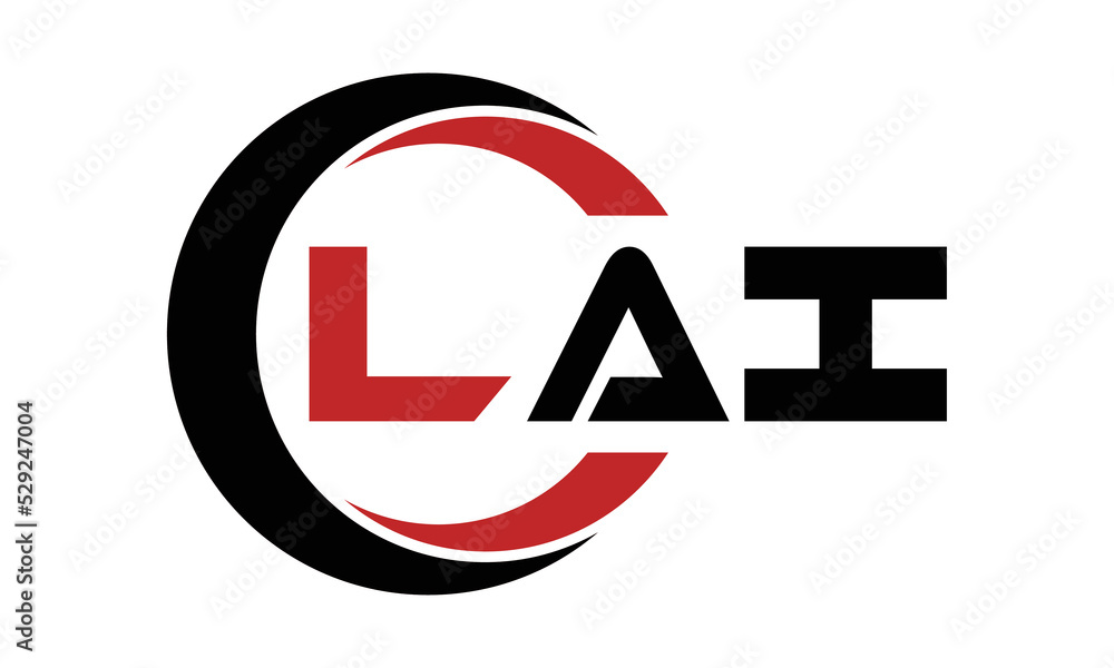 LAI three letter swoosh logo design vector template | monogram logo ...