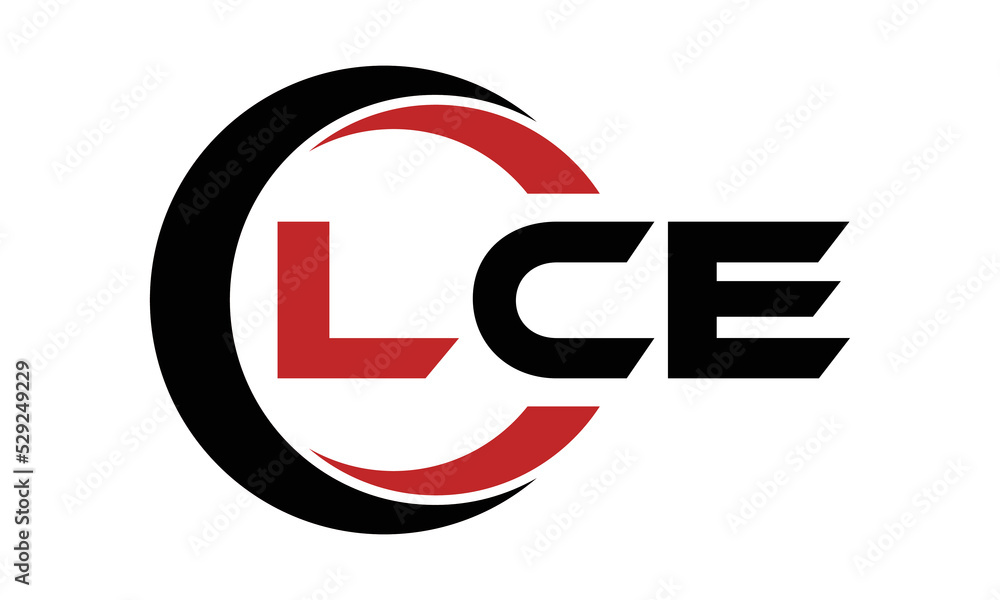 LCE three letter swoosh logo design vector template | monogram logo ...