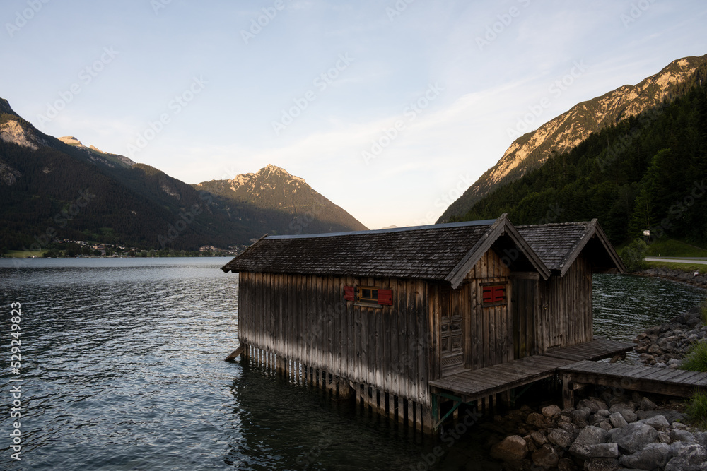 bootshaus am Achensee Stock Photo | Adobe Stock