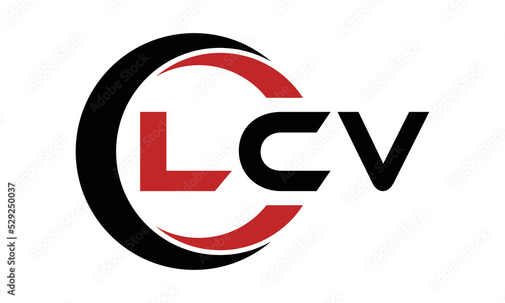 LCV three letter swoosh logo design vector template | monogram logo ...