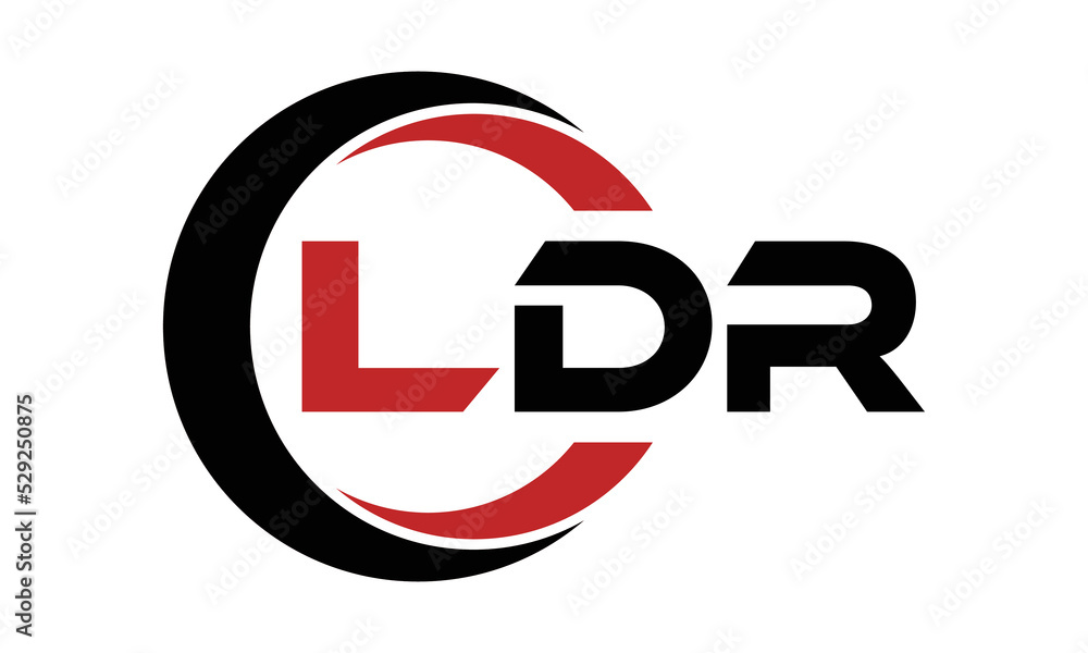 LDR three letter swoosh logo design vector template | monogram logo ...