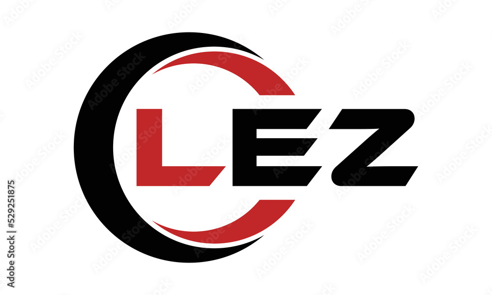 LEZ three letter swoosh logo design vector template | monogram logo ...