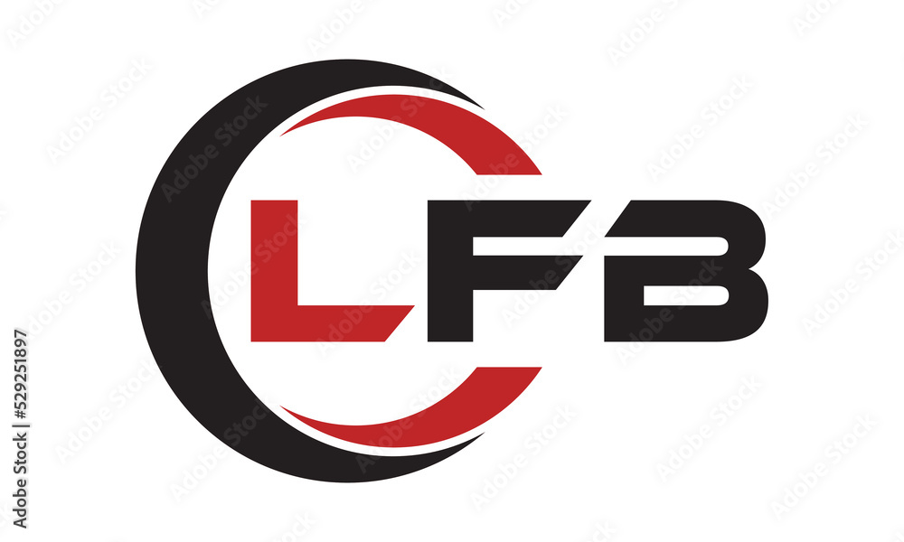 LFB three letter swoosh logo design vector template | monogram logo ...