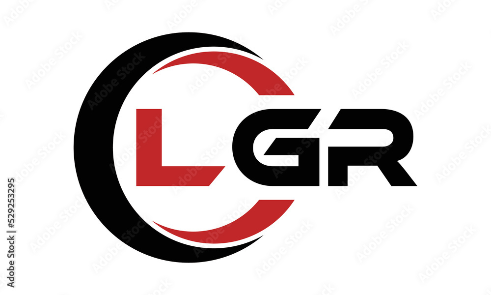 LGR three letter swoosh logo design vector template | monogram logo ...