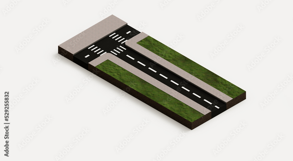 Poster Realistic Asphalt road structure cross section diagram in ...