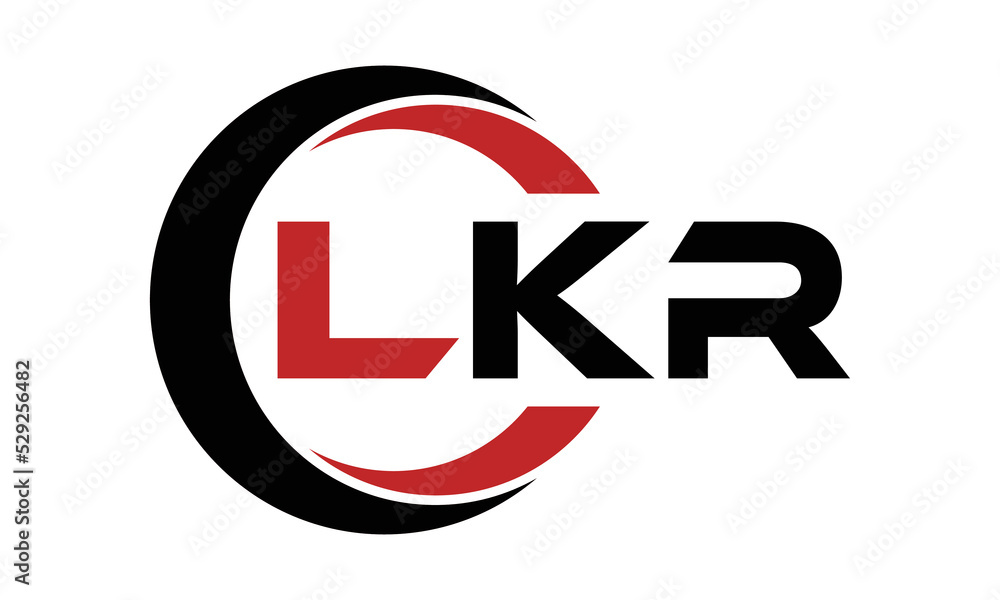 LKR three letter swoosh logo design vector template | monogram logo ...