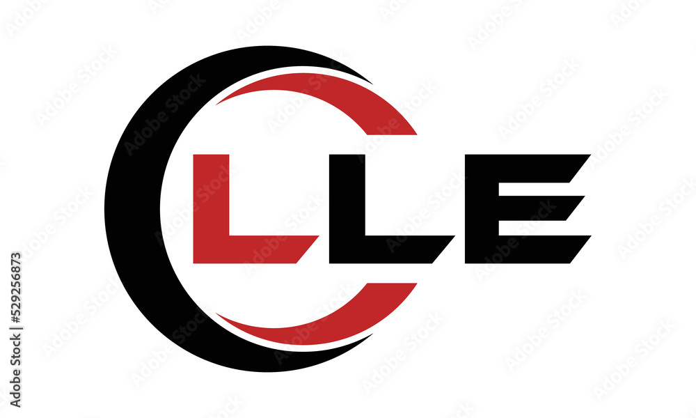 LLE three letter swoosh logo design vector template | monogram logo ...