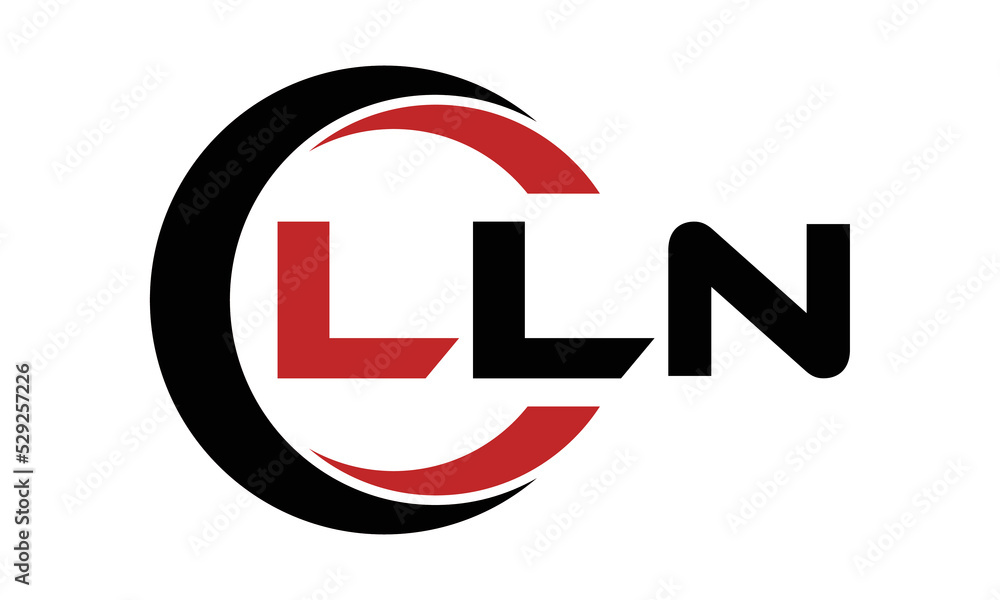 LLN three letter swoosh logo design vector template | monogram logo ...