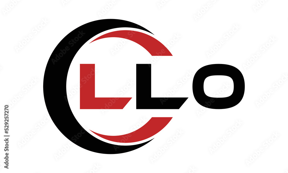 LLO three letter swoosh logo design vector template | monogram logo ...
