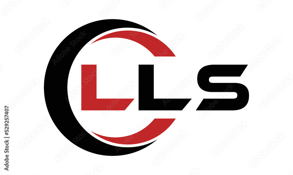 LLS three letter swoosh logo design vector template | monogram logo ...