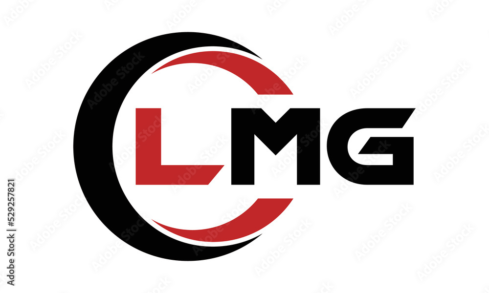 LMG three letter swoosh logo design vector template | monogram logo ...