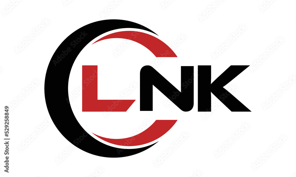 LNK three letter swoosh logo design vector template | monogram logo ...