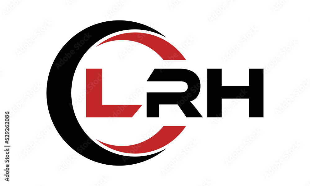 LRH three letter swoosh logo design vector template | monogram logo ...