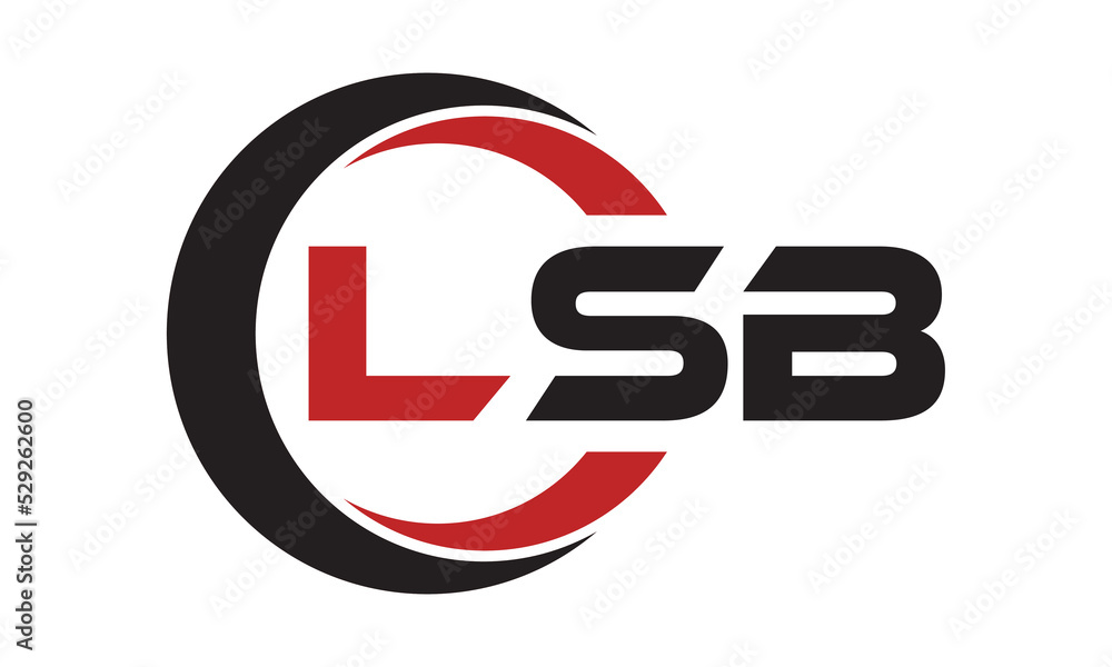 LSB three letter swoosh logo design vector template | monogram logo ...