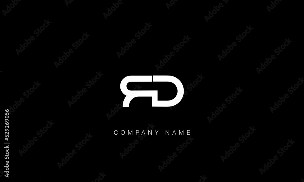 DR, RD Abstract Letters Logo Monogram Stock Vector | Adobe Stock