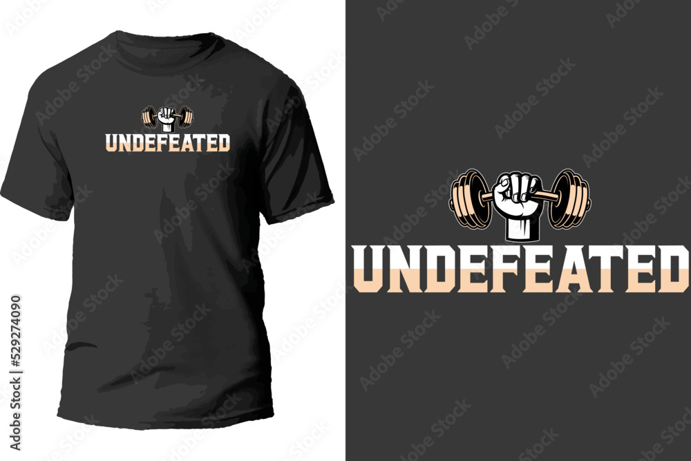 Undefeated t shirt design. Stock Vector | Adobe Stock