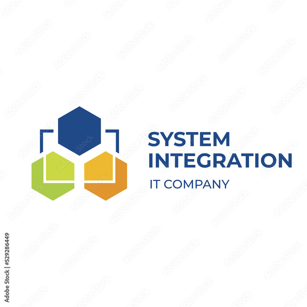 Vector logo of a system integration company Stock Illustration | Adobe ...