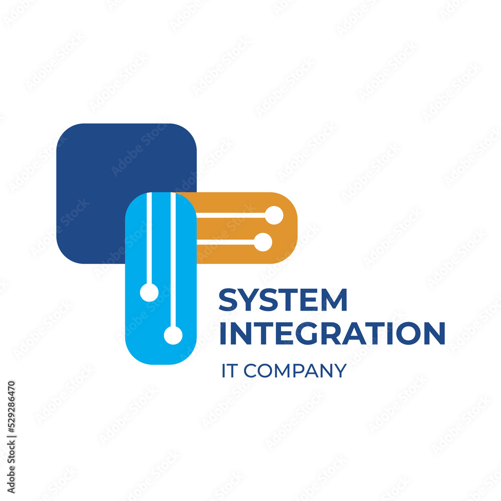 Vector logo of a system integration company Stock Illustration | Adobe ...