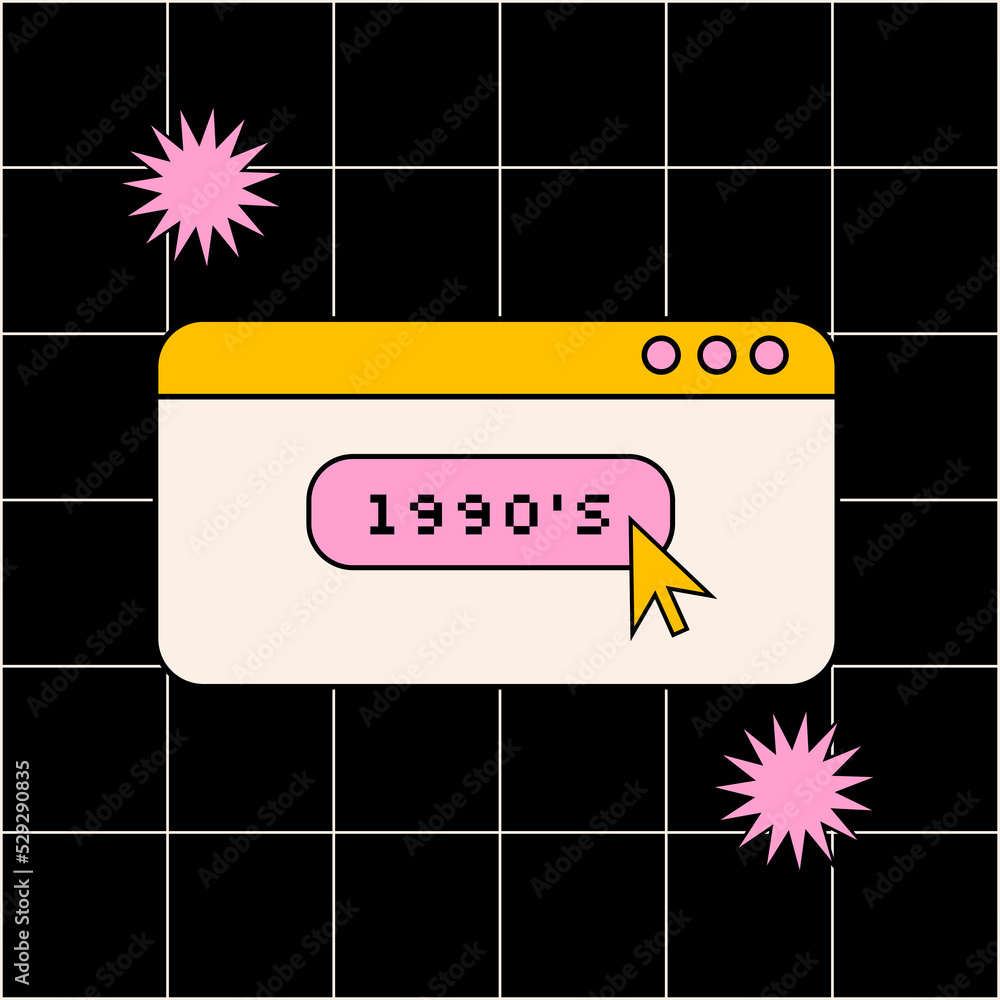 Retrowave y2k template. Old pc game frame. Retro computer aesthetic ...