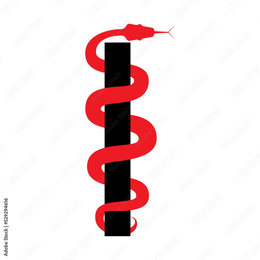 Snake wrapped around the letter I for an initial logo, symbol, and ...
