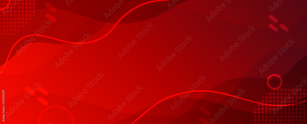 Abstract red liquid banner memphis cover wallpaper. Bright color fluid ...