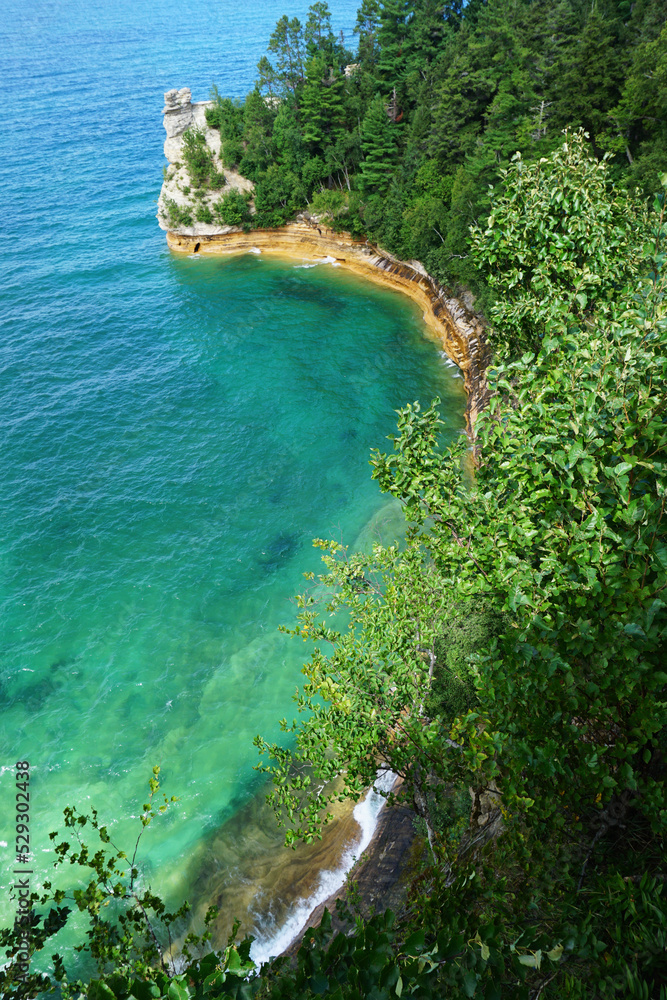 Pictured Rocks Lake Superior Upper Peninsula Michigan foto de Stock ...
