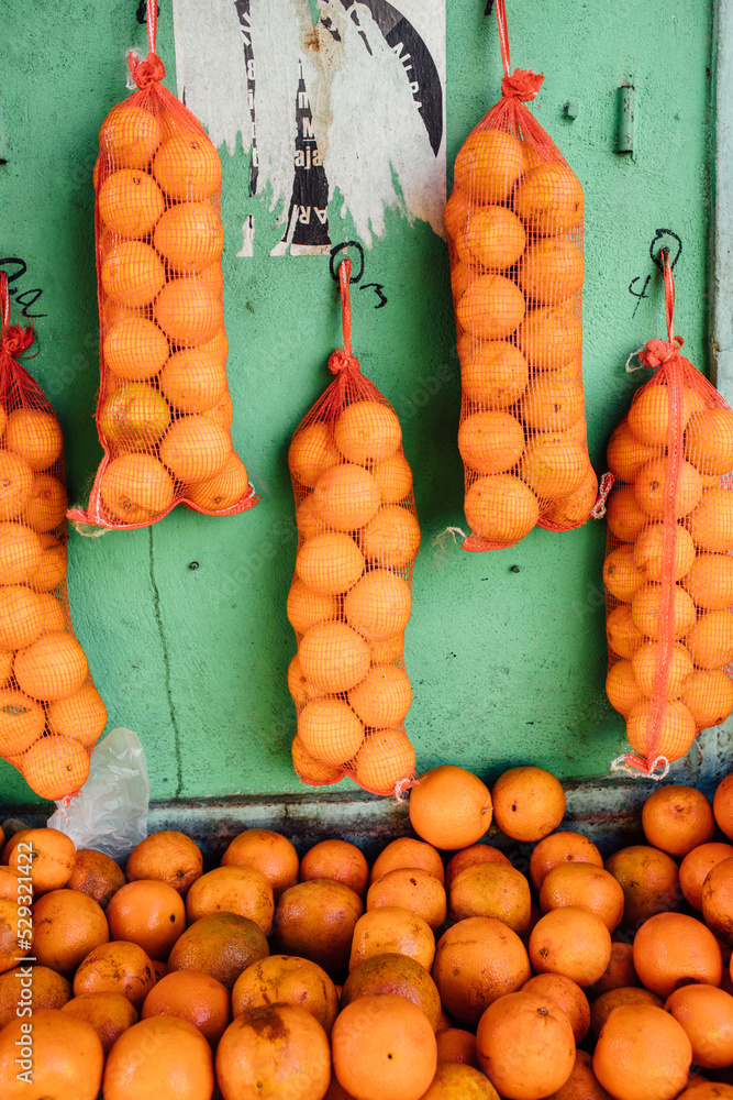 Oranges for sale in Mexican Market Stock Photo | Adobe Stock