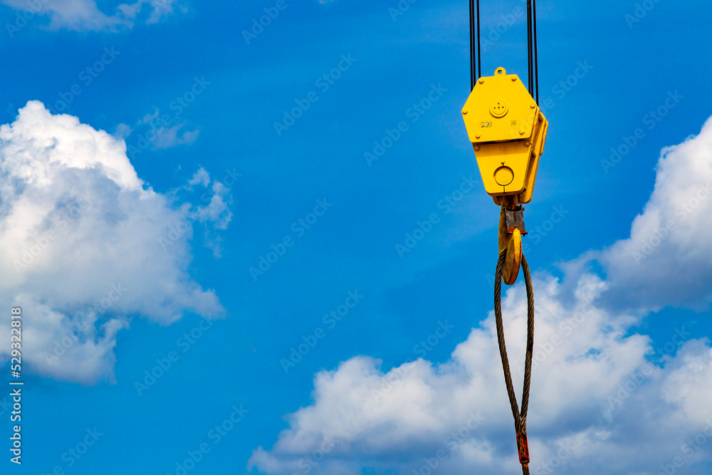Crane Hook in shipyard Stock Photo | Adobe Stock
