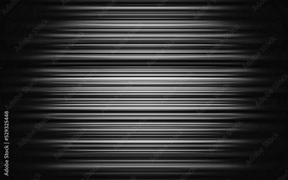 Abstract black white horizontal stripes pattern background with blur ...