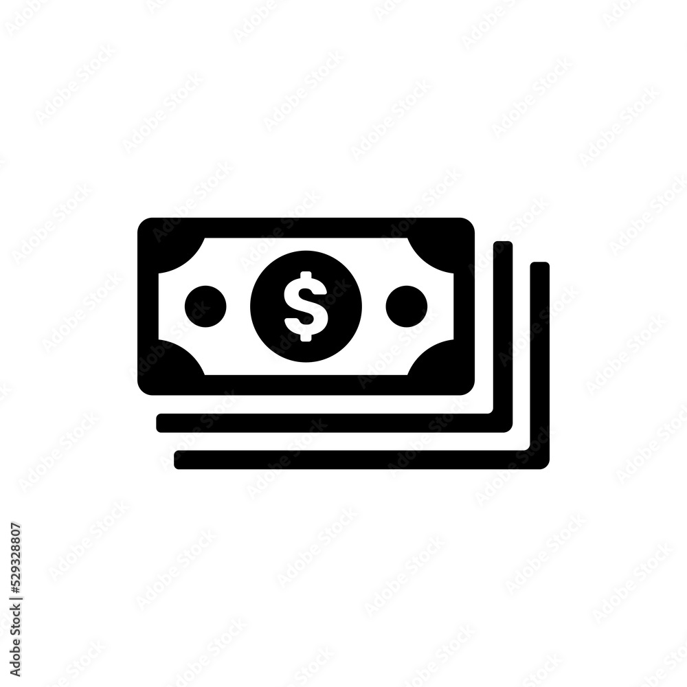 Cash Icon Trendy Flat Style Vector Isolated On White Background. Simple ...