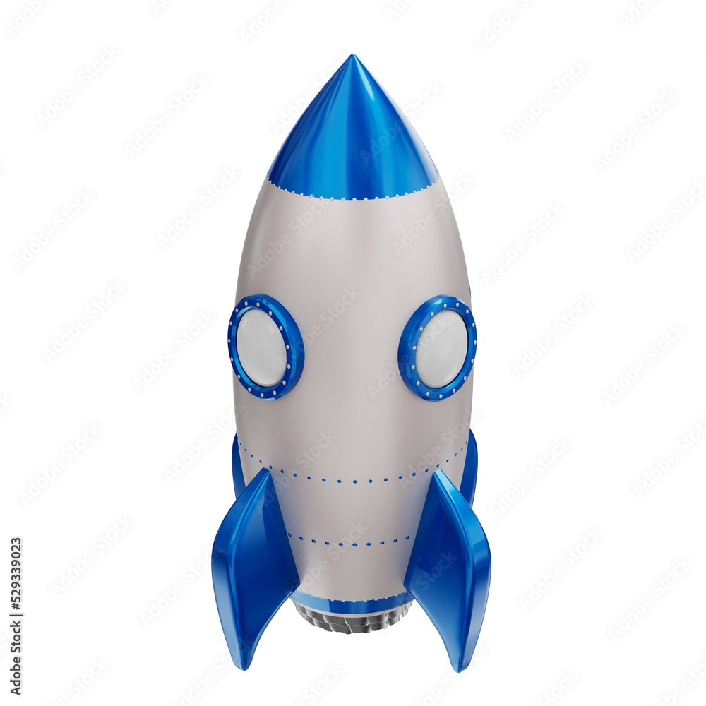3d space rocket render png Stock Illustration | Adobe Stock