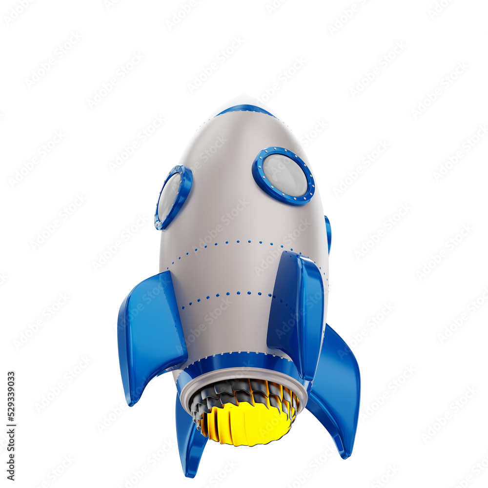 3d space rocket render png Stock Illustration | Adobe Stock