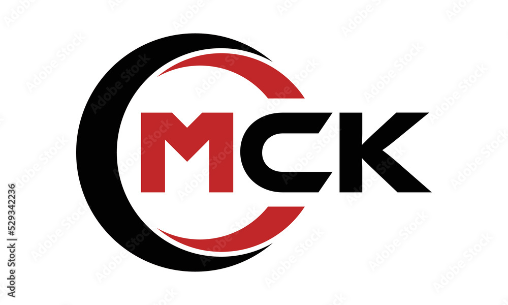 MCK three letter swoosh logo design vector template | monogram logo ...