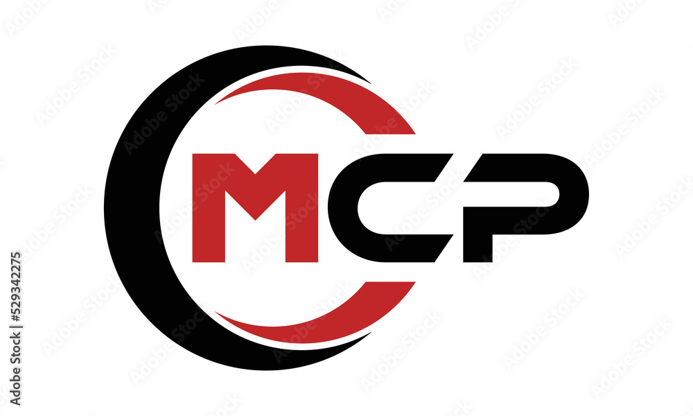 Vetor de MCP three letter swoosh logo design vector template | monogram ...
