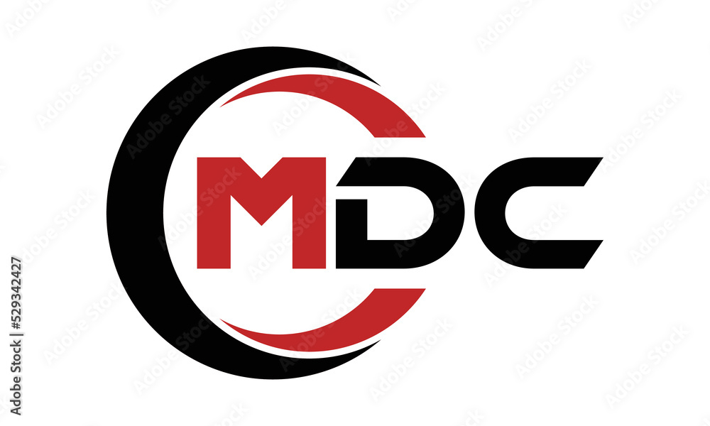 MDC three letter swoosh logo design vector template | monogram logo ...