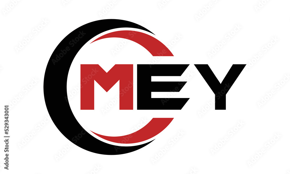 MEY three letter swoosh logo design vector template | monogram logo ...