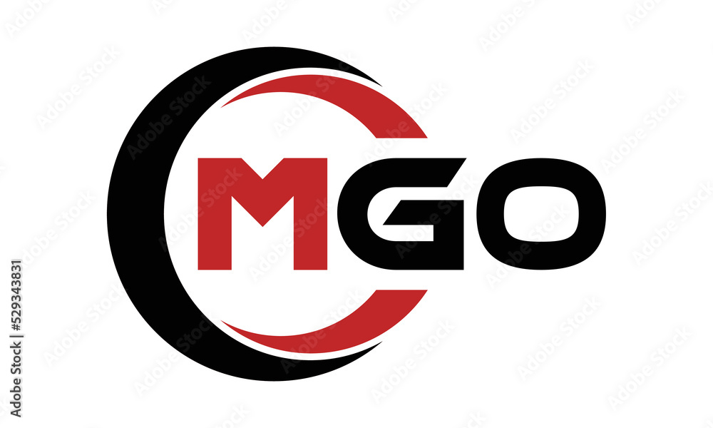 MGO three letter swoosh logo design vector template | monogram logo ...
